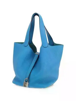 Hermès 2016 Picotin Clémence Tote Bag - Blue