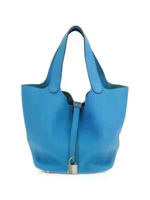 Hermès 2016 Picotin Clémence Tote Bag - Blue