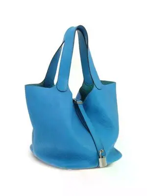 Hermès 2016 Picotin Clémence Tote Bag - Blue