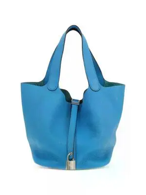 Hermès 2016 Picotin Clémence Tote Bag - Blue