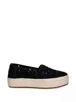Toms Lace-embroidered Platform Espadrilles