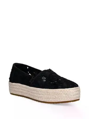 Toms Lace-embroidered Platform Espadrilles