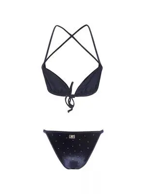 Balmain Stud-embellished Velvet Bikini