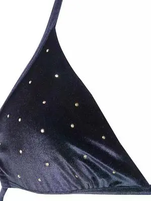 Balmain Stud-embellished Velvet Bikini
