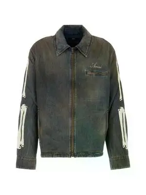 Amiri Skeltal Appliqué Denim Jacket
