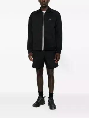 BOSS Geometric-pattern Zip-up Sweater