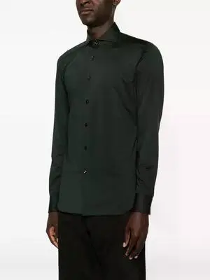 XACUS Button-fastening Long-sleeve Shirt - Green