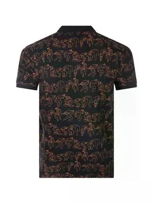 VIVIENNE WESTWOOD Graphic-print Polo Shirt - Black