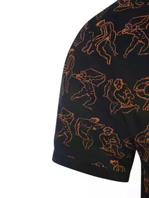 VIVIENNE WESTWOOD Graphic-print Polo Shirt - Black