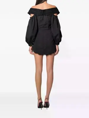 NORINA ST Aida Lace-panelled Off-shoulder Mini Dress