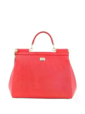 Dolce & Gabbana Miss Sicily Printed Leather Medium Satchel