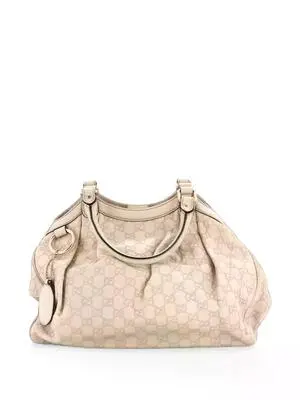 Gucci Sukey Ssima Leather Tote Bag - White
