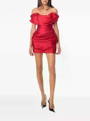 NORINA ST Mia Draped Lace-up Mini Dress