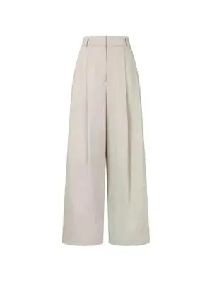 STUDIO TOMBOY Pintuck Wide-leg Trousers - Neutrals