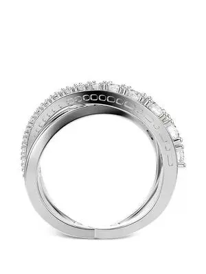 SWAROVSKI Hyperbola Crystal-embellished Crossover Rings - Silver
