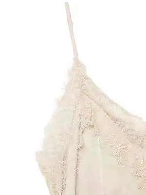 LUISA CERANO Lace-trim Asymmetric Blouse