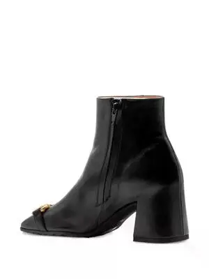 MARA BINI Horsebit-detail Leather Ankle Boots