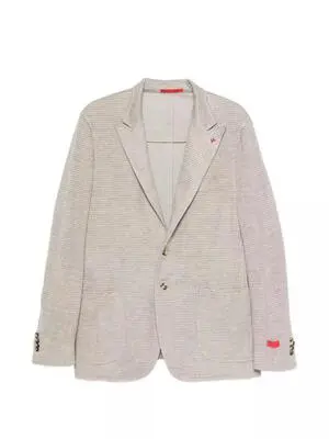 Isaia Houndstooth-pattern Blazer - Neutrals