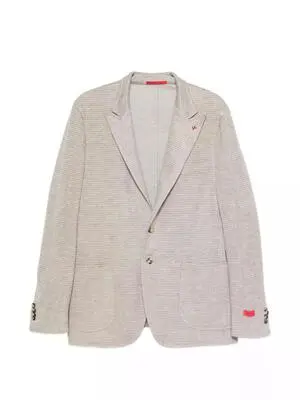 Isaia Houndstooth-pattern Blazer - Neutrals
