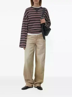 Closed Striped Long-sleeve Top