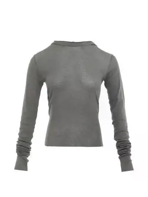 Rick Owens Ruched Long-sleeve Hoodie