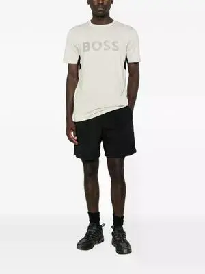 BOSS Logo-print Panelled T-shirt