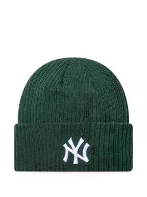 New Era Logo-embroidered Ribbed Beanie Hat - Green