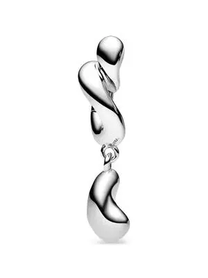 MARIA BLACK Whirl Drop Huggie Earring - Silver