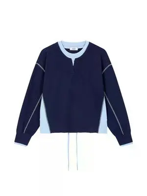 STUDIO TOMBOY Layered-style Drawstring Sweater
