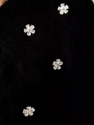 SILVIAN HEACH Crystal-embellished Fluffy Cardigan
