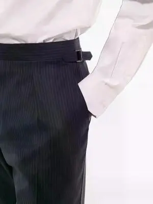 FURSAC Pinstripe Virgin Wool Pleated Trousers
