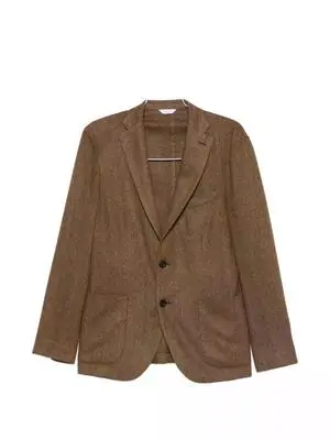 Boglioli Herringbone Wool Blazer - Brown