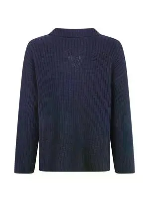 ANNE CLAIRE Double-breasted Ribbed-knit Cardigan