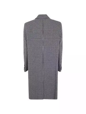 Emporio Armani Double-breasted Prince Of Wales Check Coat - Grey