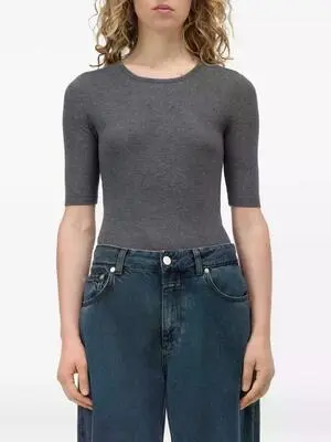 Closed Ribbed-knit Crew-neck T-shirt