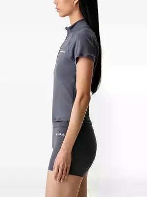 Sporty & Rich Logo-print Raglan-sleeve T-shirt - Grey