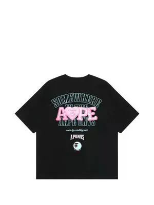 AAPE BY *A BATHING APE Moonface Rabbit-embroidered T-shirt