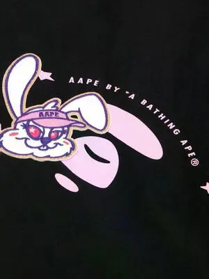 AAPE BY *A BATHING APE Moonface Rabbit-embroidered T-shirt