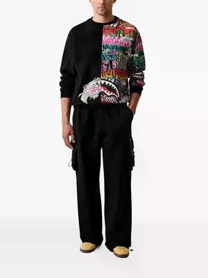 SPRAYGROUND Shark Graffiti-print Sweater