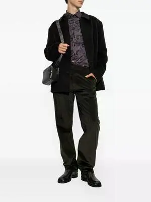 Etro Check Motif Wool And Alpaca Pea Coat