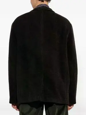 Etro Check Motif Wool And Alpaca Pea Coat