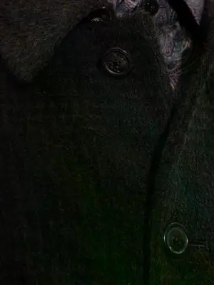 Etro Check Motif Wool And Alpaca Pea Coat