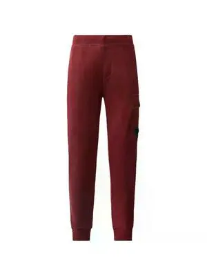 C.P. COMPANY Diagonal Raised Fleece Lens Sweatpants - Red