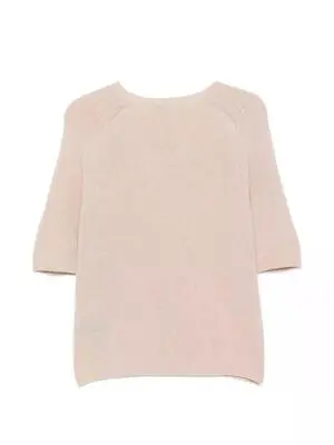 LUISA CERANO Short-sleeve Cashmere Sweater - Pink