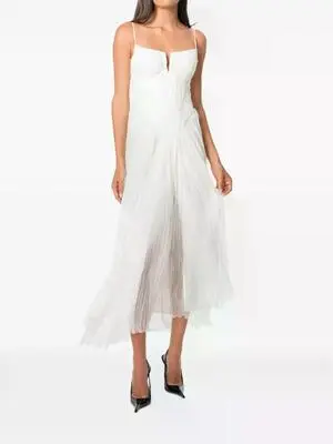 NORINA ST Corset-style Pleated Maxi Dress