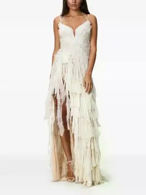 NORINA ST Margot Frayed Tiered Maxi Dress