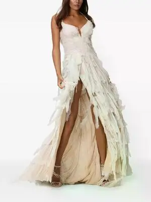 NORINA ST Margot Frayed Tiered Maxi Dress