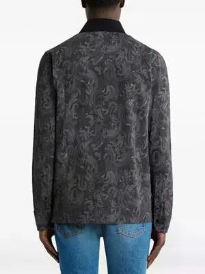 Etro Paisley-print Long-sleeve Polo Shirt