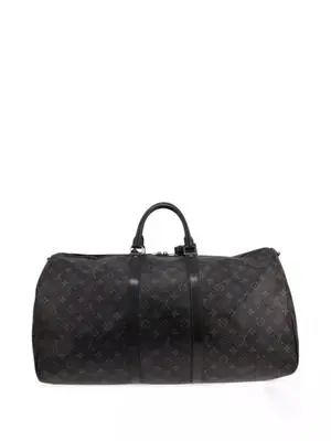 LOUIS VUITTON Monogram Eclipse Keepall Travel Bag