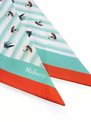 Mulberry Graphic-print Striped Scarf